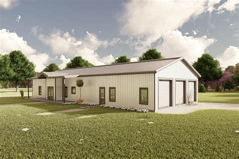 Plan 530144kte Modern Barndominium House Plan With 3 Car Garage And
