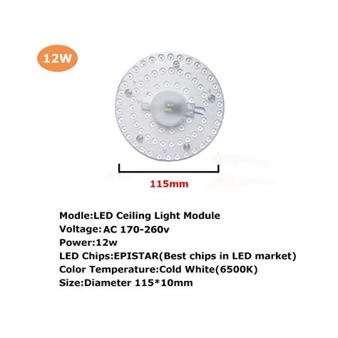 Led Module For Ceiling Lamps Ac220v 12w 18w 24w 36 Vicedeal