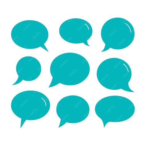 Speech Bubble Colorful Cicon Set Vector Illustration Premium Ai Generated Vector