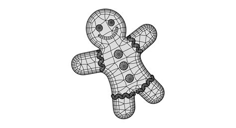 Cartoon Gingerbread Model Turbosquid 1959611