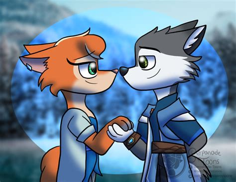 Wolf And Fox Couples Are Too Cute T By Serpanade Toons On Deviantart