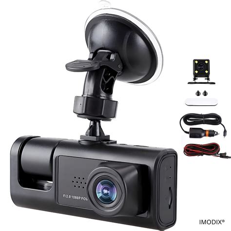 Camera Auto Tripla De Bord Dvr Imodix® Full Hd 1080p 3 Lentile Camera Marsarier Camp Vizual