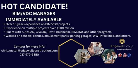 Chris Rueter On Linkedin Bim Vdc Manager Immediately Available