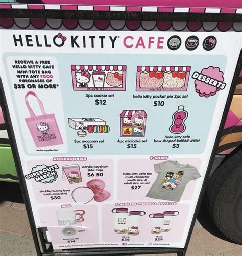 Menu At Hello Kitty Cafe Food Truck Temecula