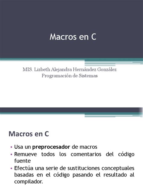 Macros En C Y M4 Pdf Informática Software