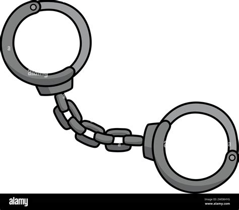 Handcuff Cartoon Colored Clipart Illustration Stock Vector Image And Art Alamy