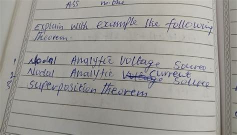 Explain With Example The Following Theorems Nodal Analysis Voltage Sour