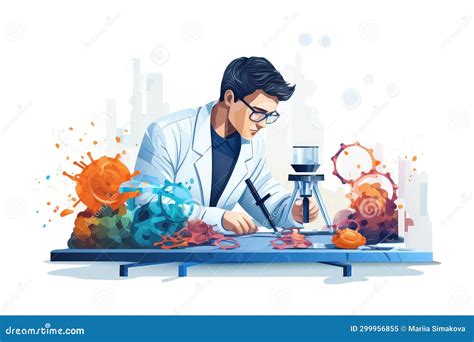 Biomedical Engineer Developing Medical Devices Stock Image