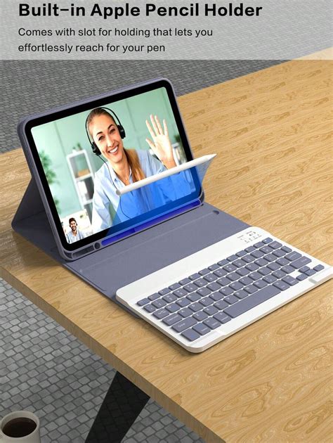 Capa De Teclado E Mouse Para Ipad 5º6º7º8º9º10º Pro 11 Air 123