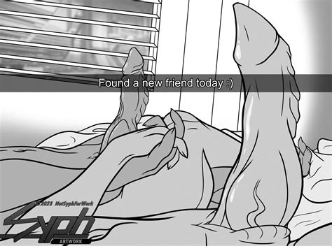 Rule 34 Alien Animal Genitalia Bed Caption Box Duo English Text