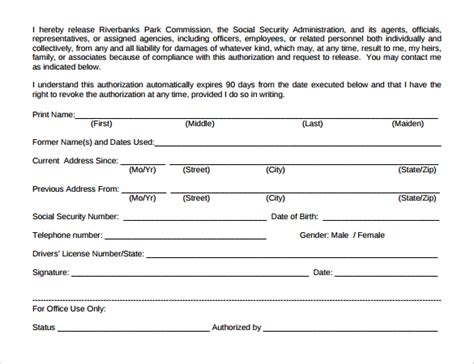 Free 10 Background Check Authorization Forms In Pdf Ms Word
