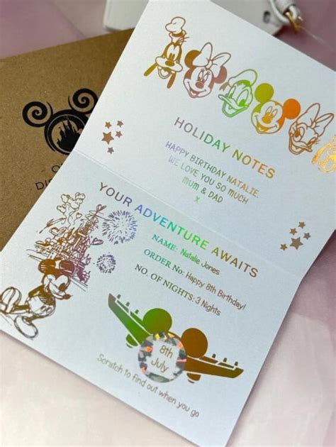 Surprise Disney Holiday Reveal Personalised Passport Ticket Birthday