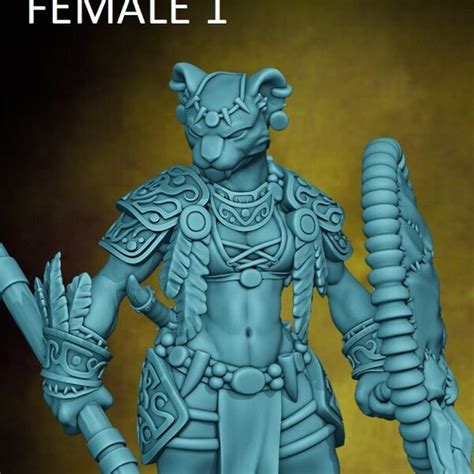 Dnd Leonin Miniature Female Etsy