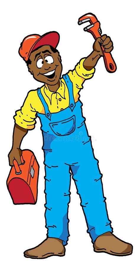 Handyman Clip Art Happy Plumber Cartoon Png  Digital