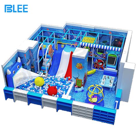 Indoor Solf Playground With Big Slides Bleegame