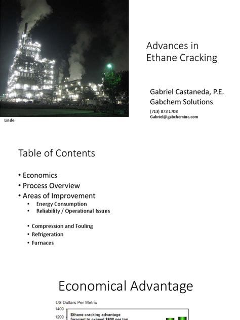 Advances In Ethane Cracking Pdf Cracking Chemistry Refrigeration