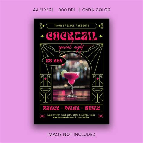 Premium Vector Cocktail Party Flyer