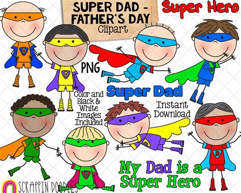 Clipart Super Dad