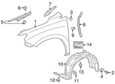 Fender And Components For 2013 Lexus Rx350 Ssl Parts