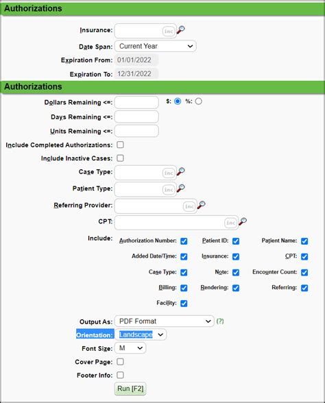 Authorization Report