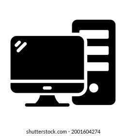 Computer System Vector Icon Black Style Stock Vector Royalty Free Shutterstock