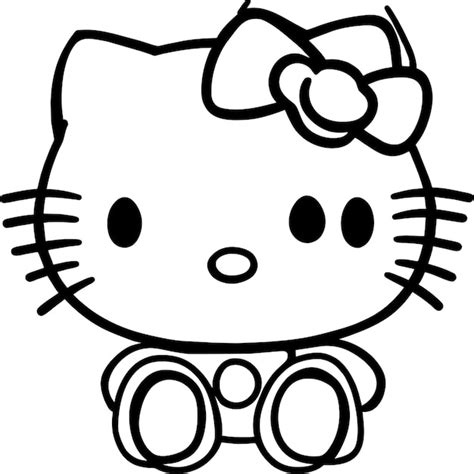 Hello Kitty Png Black White Vectors And Illustrations For Free Download Freepik