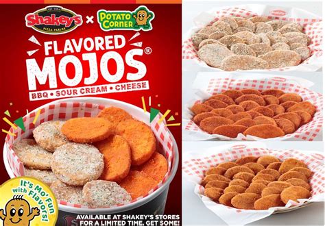 Limited Time Only Shakeys Signature Mojos Now Available In Bbq Sour