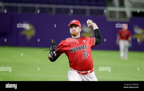 Northern Ill Pitcher Tommy Meyer Throws During An Ncaa Baseball Game