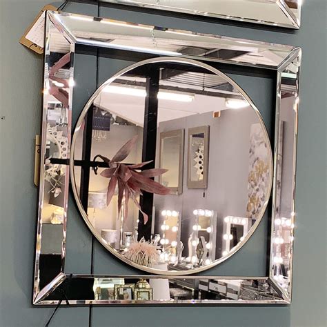Small Circle Silver Mirror Wall Art 40cm Picture Perfect Home