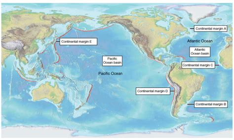 Solved Continental Margin A Atlantic Ocean Continental