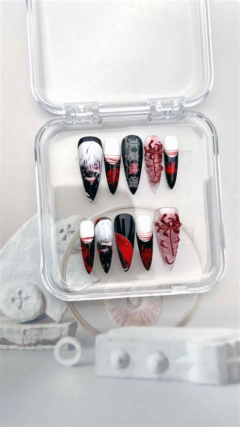 Kaneki With Red Spider Lily Froni Nail