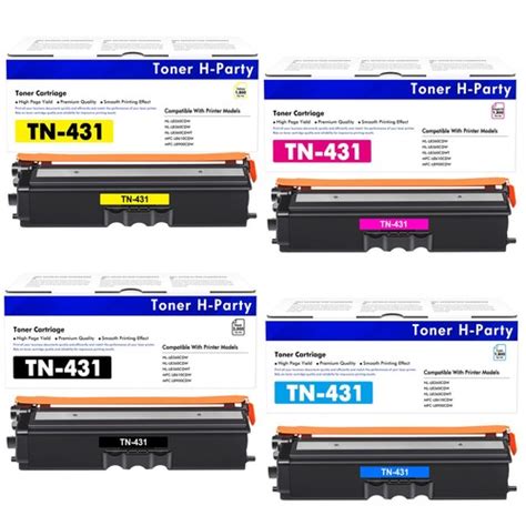 Tn 431 Tn431 4 Color Toner Cartridge Set 4 Pack Compatible For Brother