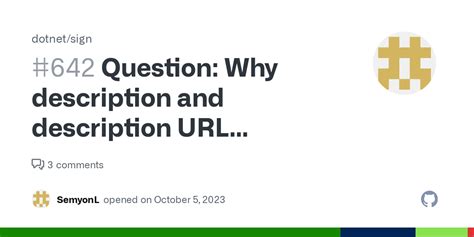 Question Why Description And Description Url Arguments Are Mandatory · Issue 642 · Dotnet
