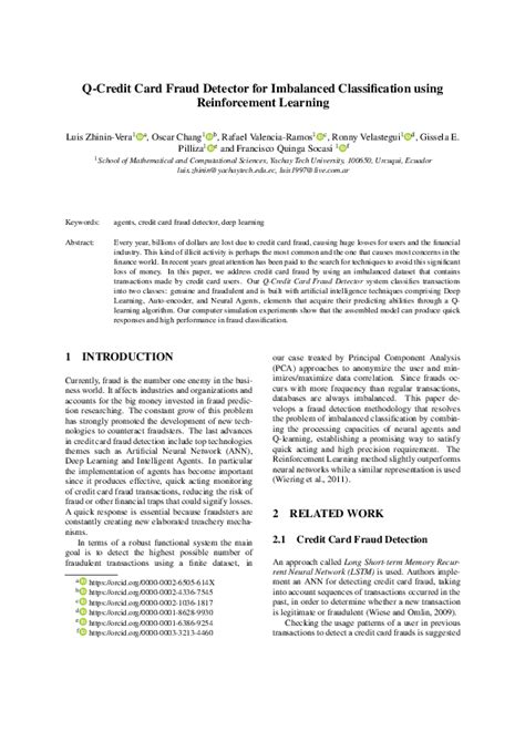 pdf q credit card fraud detector for imbalanced classification using