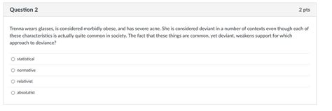 Approach To Deviance Statistical Normative