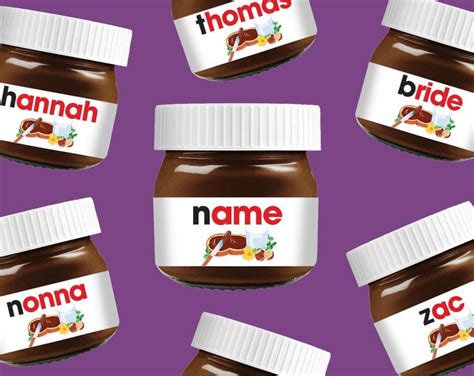 Personalised Mini Nutella Original Label 25g Or 30g Nutella Jar Etsy