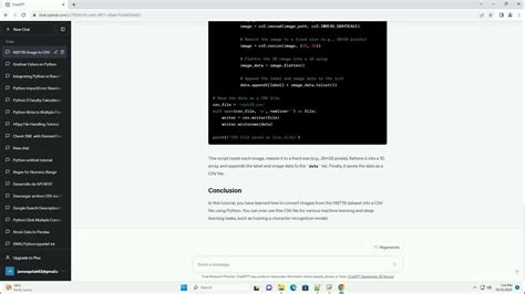 Nist19 Convert Images Into Csv Python Youtube
