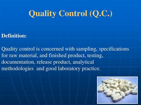 Science Definition Quality Control At Andrew Kramer Blog