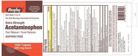 Acetaminophen Label
