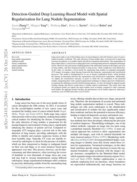 Pdf Detection Guided Deep Learning Based Model With Spatial Regularization For Lung Nodule