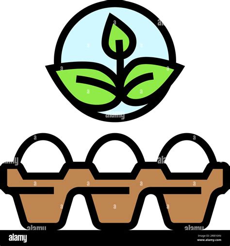 Organic Egg Chicken Farm Food Color Icon Vector Illustration Stock