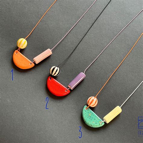 Ceramic Necklace Etsy