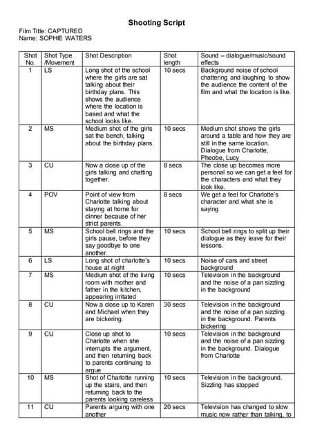 Final Shooting Script Docx