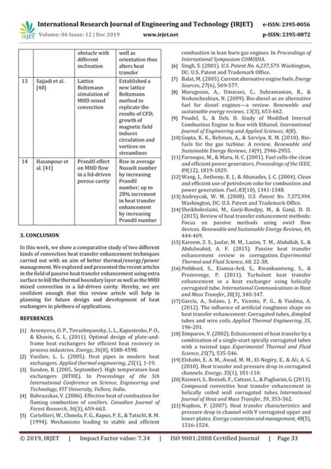 Irjet Review Of Convection And Magnetohydrodynamic Mixed Convection