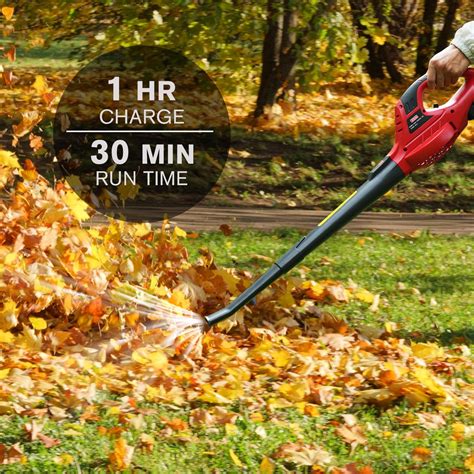 Mzk Cordless Leaf Blower20v Battery Powered Leaf Blower For Lawn Care Electric