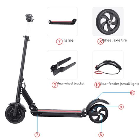 Accesorios Para Scooter Eléctrico De 8 Pulgadas Conjunto Completo