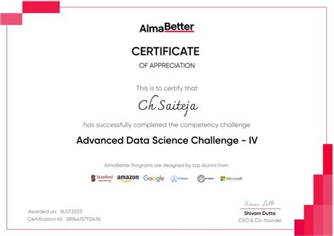 Connections Datascience Machinelearning Almabetter Certificate