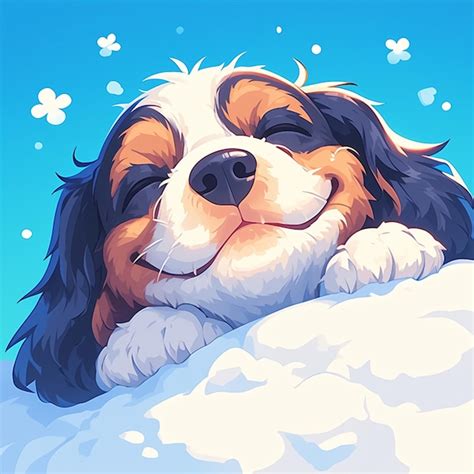 Premium Vector Cocker Jack Playing In The Snow