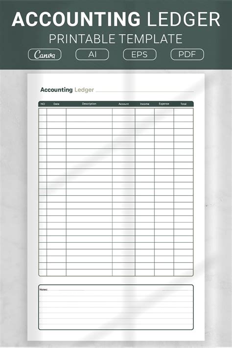 Accounting Ledger Printable Template 2820309