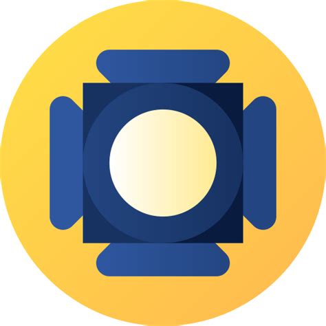 Spotlight Flat Circular Gradient Icon